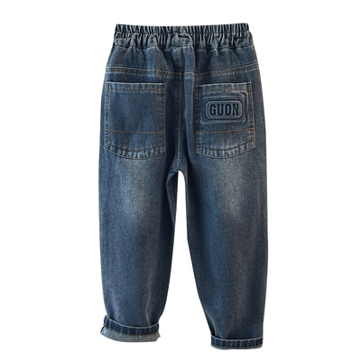 男童牛仔裤秋冬2025新款冬季加绒