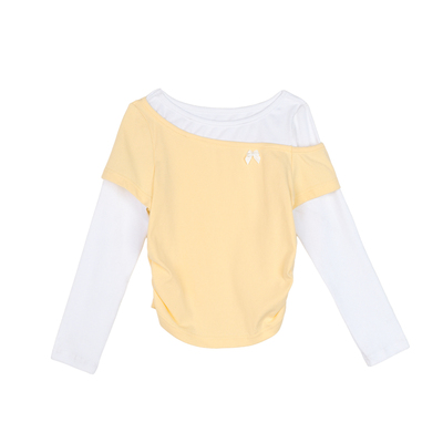 NORNOR女童假两件长袖T恤春季