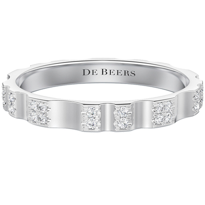 DeBeers戴比尔斯白金钻石戒指