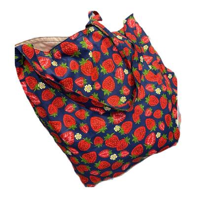 Daydream手工原创草莓帆布包｜手工帆布包单肩包托特包棉通勤