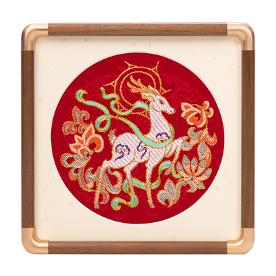 东南大学彝绣联名一路繁花摆件