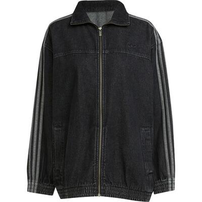 Adidas/阿迪达斯官方正品三叶草女士牛仔立领运动宽松外套JY2897