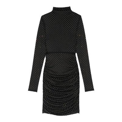 Maje黑色针织连衣裙短裙