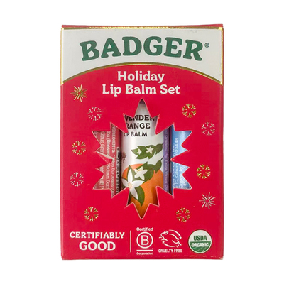 【节日推荐】Badger美国进口润唇膏自然植萃滋润保湿限定礼盒装