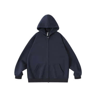 重磅420g双拉链开衫连帽卫衣男