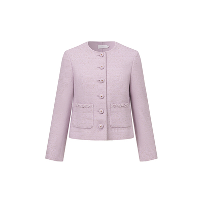 OBEG欧碧倩26春新款小香风正肩外套女名媛气质高级感上衣50521500