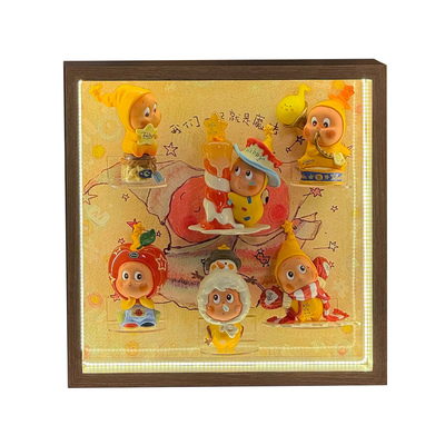 泡泡玛特星星人定制手办盲盒框