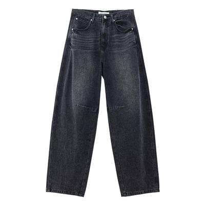 美特斯邦威男款牛仔裤2025新款洗水弯刀裤子潮流舒适简约百搭长裤