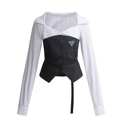 UNIFREEPLUS大码韩系修身衬衫