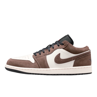 耐克AJ1白棕男鞋Air Jordan 1低帮复古篮球鞋休闲板鞋553558-200