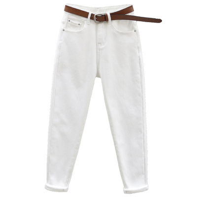 哈伦裤2025秋冬米白色休闲萝卜裤