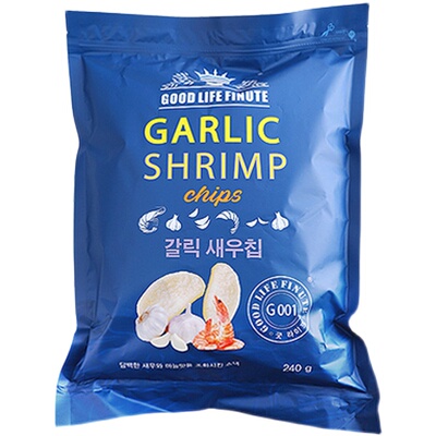 山姆同款趣莱福韩国240g蒜味虾片