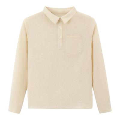 bbfer本依凡春季衬衣女气质纯棉长袖衬衫半开襟百搭WYSCY1138