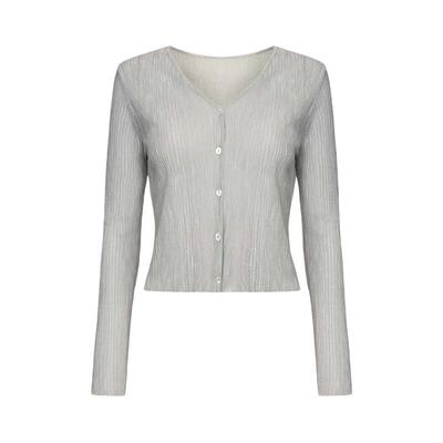 s.deer简约修身基本款开衫针织衫