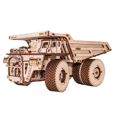 EWA别拉斯75600矿用卡车拼装模型立体DIY矿卡拼图木质积木礼物