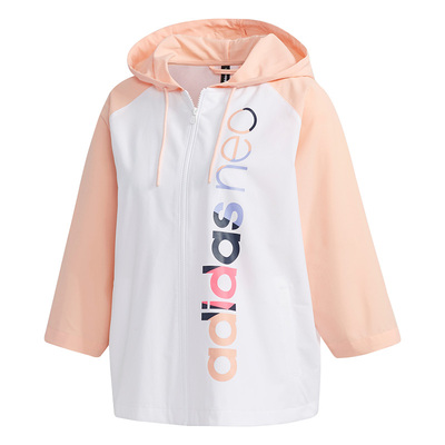 Adidas/阿迪达斯正品NEO 19新品女子休闲运动连帽夹克外套 FK9936