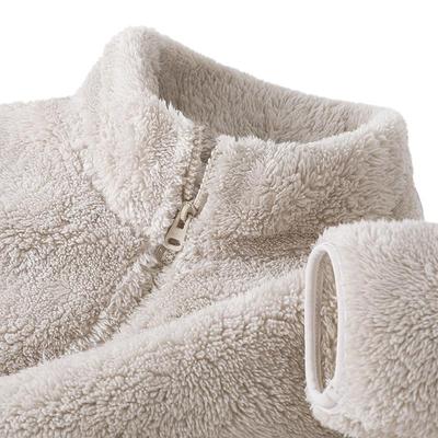 真维斯加绒加厚立领外套女