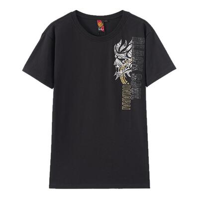 ONIARAI/鬼洗25秋季新品暗光和艺半鬼字文字男式短袖T恤 25A0B09