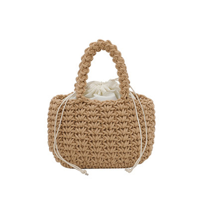 夏季透气内胆编织手提沙滩包