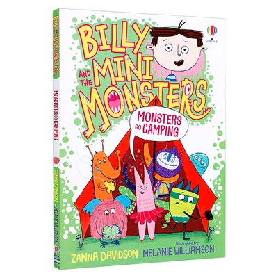 英文原版 Billy and the Mini Monsters Monsters Go Camping 比利和迷你怪兽们 去露营的怪兽 全彩儿童幽默桥梁章节书 进口书籍