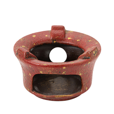 老岩泥铁红釉粗陶温茶炉