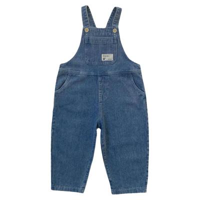 春秋季中小童宽松牛仔背带裤子潮