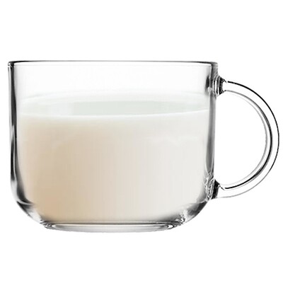 lucky lychee钢化玻璃杯子牛奶杯咖啡杯热饮杯500ml耐热茶杯水杯