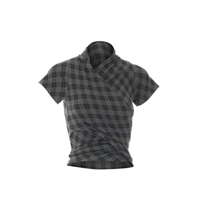 【现货】MARRKNULL 26SS春夏新款 不对称褶皱T恤短袖 DOUBLEBOO