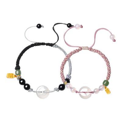 paraskors情侣玛瑙中式手绳