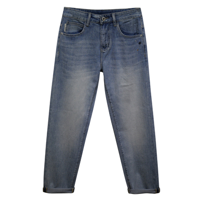 春夏薄款柔软弹力宽松直筒牛仔裤