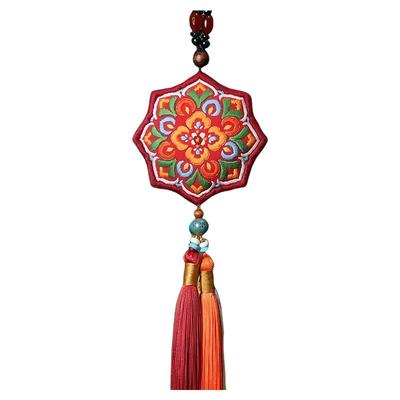 敦煌藻井龙凤刺绣平安符手工diy材料包情侣香囊平安福送男友礼物