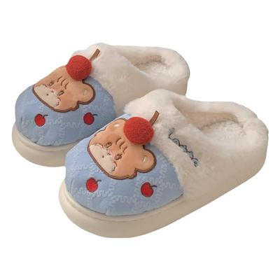 细细条樱桃小熊mikko联名棉拖鞋
