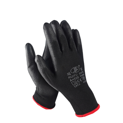 瑞富防静电薄款黑PU涂掌劳保手套