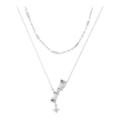 abyb叠戴项链小众高级感毛衣链