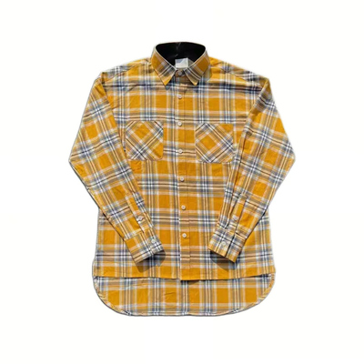 鲨魚CLUB黄格子坎肩短袖衬衫