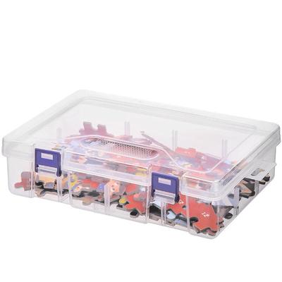 拼图收纳盒儿童装乐高小颗粒零件透明A5宝宝益智积木玩具分类整理