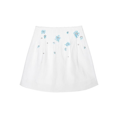 低腰打褶半裙珠花装饰26SS春夏