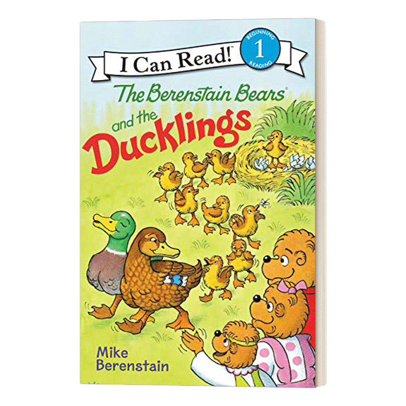 英文原版 The Berenstain Bears and the Ducklings 贝贝熊和小鸭 I Can Read Level 1 英文版 进口英语原版书籍儿童外文书