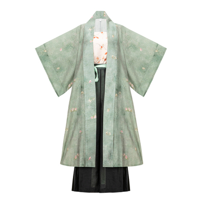 【观止织造｜松涧】宋制汉服长干寺背心吊带绿色天丝人棉日常春夏