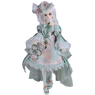 GEM卷毛猫4分BJD女娃全套玩偶