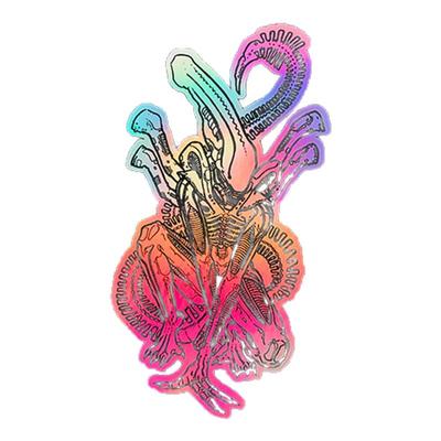 TLP镭射贴 异形Alien外星科幻外骨骼怪兽经典恐怖电影变色贴纸
