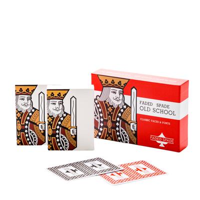 Hustler德州扑克复古黑红牌背