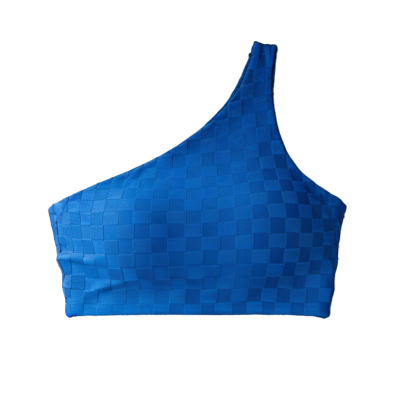 迪唯纳提花斜肩瑜伽文胸