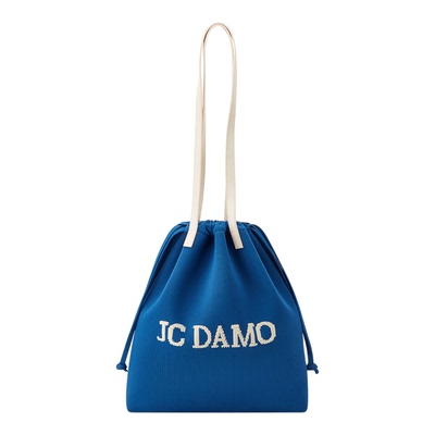 JCDAMO简约飞织抽绳托特女包