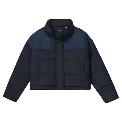 李维斯女士丹宁拼色羽绒服