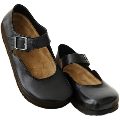 彭姐玛丽珍鞋真皮软木底勃肯鞋