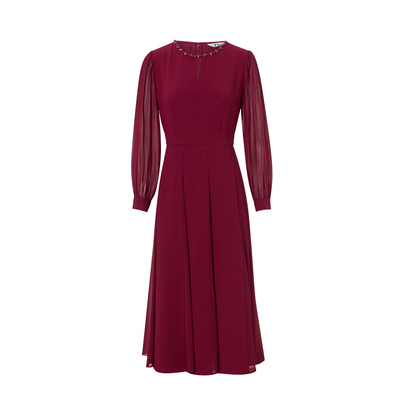 迪图知性优雅修身显瘦连衣裙