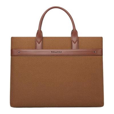 保罗商务休闲手提公文包编织高级