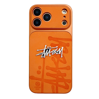 潮牌斯西图皮纹苹果17Pro手机壳