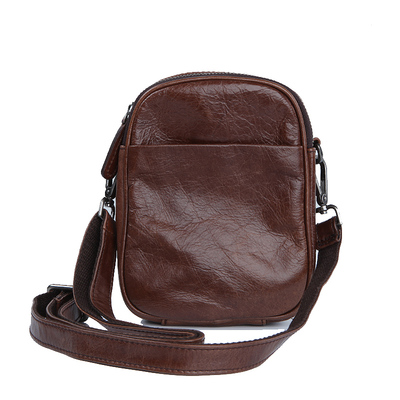 蓝皮具男士潮流时尚牛皮小挎包